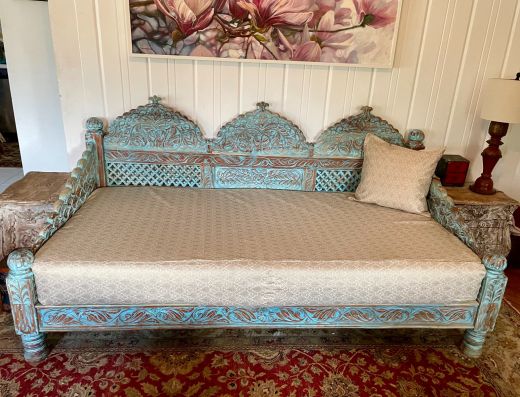 Indian Style Wooden Daybeds: Jhula and Plantation, Hand Carved ...