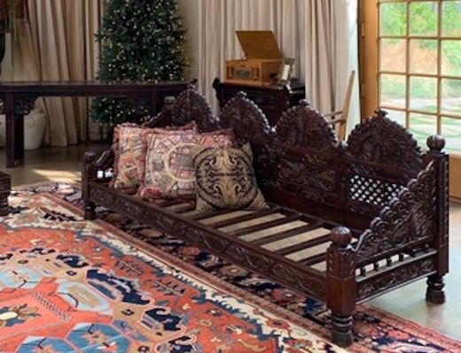 Indian Style Wooden Daybeds: Jhula and Plantation, Hand Carved ...