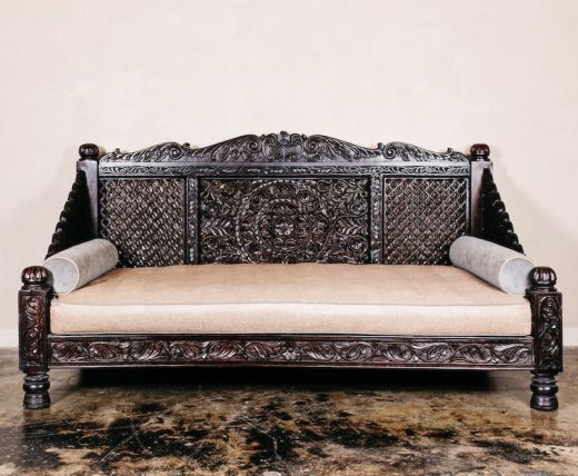 Indian Style Wooden Daybeds: Jhula and Plantation, Hand Carved ...